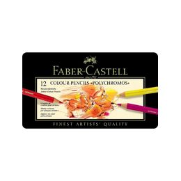Faber-Castell K&uuml;nstlerfarbstift Polychromos farbig sortiert im Metalletui 12 St&uuml;ck | Gr.: onesize