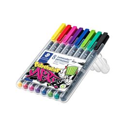 Staedtler Folienschreiber Lumocolor M permanent farbig sortiert Packung mit 8 ... | Gr.: onesize