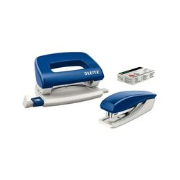 Leitz Schreibtisch-Set Heftger&auml;t+Locher blau | Gr.: onesize