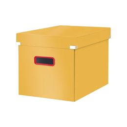 Leitz Aufbewahrungsbox Click & Store Cosy Cube gro&szlig; Karton gelb | Gr.: onesize