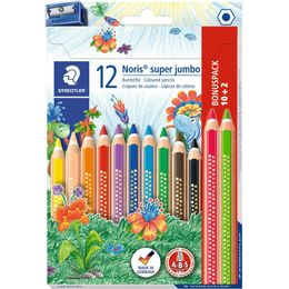 Staedtler Farbstift Noris super jumbo 6mm Packung mit 10+2 Farben | Gr.: onesize