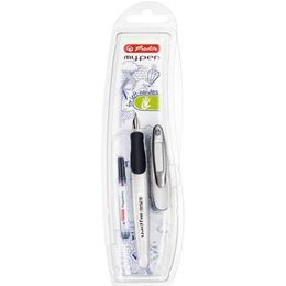 Herlitz F&uuml;llhalter my.pen L-Feder wei&szlig;/schwarz | Gr.: onesize