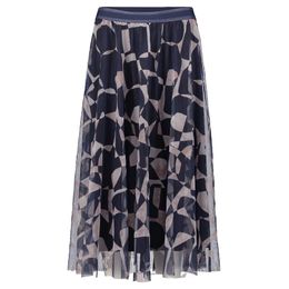 BETTY & CO BETTY & CO Midirock mit Print in Dark Blue/Nature | Gr.: 44