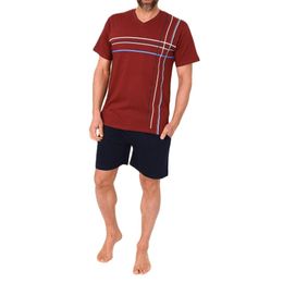 Normann Shorty Schlafanzug kurzarm Pyjama - 84246 in rot | Gr.: 54