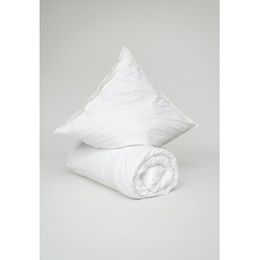 Mela Perkal Bettw&auml;sche Set Style BHANU in naturweiss | Gr.: 155 x 220 + 80 x 80 cm