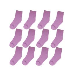 12er-Set Yalion Baby Langsocken &ndash; bequem, weich & alltagstauglich, lila | Gr.: 19/20