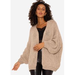 SASSYCLASSY Oversize Cardigan in Beige | Gr.: M