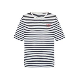 BETTY & CO BETTY & CO Basic Shirt mit Ringel in Wei&szlig;/Dunkelblau | Gr.: L