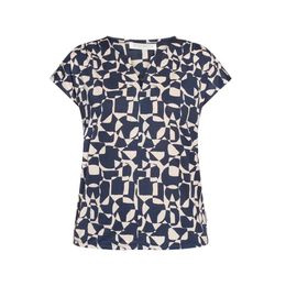 BETTY & CO BETTY & CO Blusenshirt mit Gummizug in Dark Blue/Nature | Gr.: XL