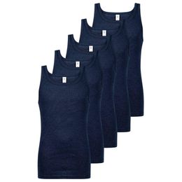 Esge Unterhemd / Tanktop Feinripp Jeans in Marine | Gr.: L