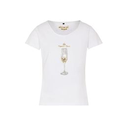 HANGOWEAR T-Shirt PROSECCO QUEEN in wei&szlig; | Gr.: XS