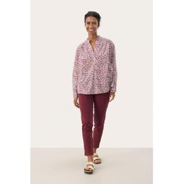 PART TWO Kurzarm-Bluse NatalePW Oversize fit in Tawny Port Mini Flower | Gr.: 36