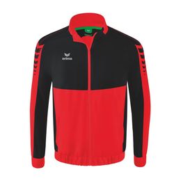Erima Kinder Six Wings Pr&auml;sentationsjacke in rot/schwarz | Gr.: 164