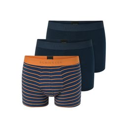 Schiesser Retro Short / Pant 95/5 Organic Cotton in Dunkelblau / orange | Gr.: XXL