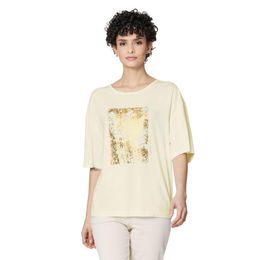 Madeleine Mode MADELEINE Oversized-Shirt mit exklusivem Glanz-Print in wollwei&szlig; / terrakotta | Gr.: 40