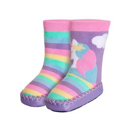 Playshoes H&uuml;ttenschuh Einhorn in Multicolor | Gr.: 24/25