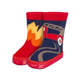 Playshoes H&uuml;ttenschuh Feuerwehr in Marine | Gr.: 18/19
