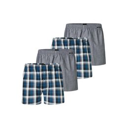 Schiesser Boxershorts Web in Blau / grau | Gr.: S