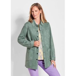 GOLDNER Outdoorjacke aus Veloursimitat in Gr&uuml;n in graugr&uuml;n | Gr.: 38