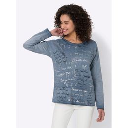 Heine Shirt in rauchblau-bedruckt | Gr.: 46