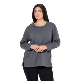 Ulla Popken Shirt in graphitgrau | Gr.: 54-56