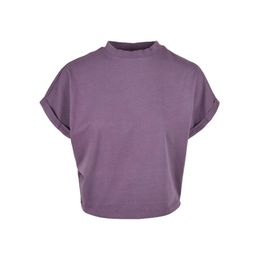 Urban Classics Damen Ladies Short Pigment Dye Cut On Sleeve Tee in duskviolet | Gr.: XXL