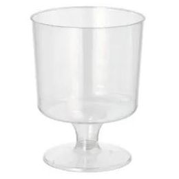 Papstar Sch&auml;gner Trinkbecher PS 0,17 l &Oslash; 6,6 cm, 8,6 cm glasklar mit Fu&szlig; 540 St&uuml;ck
