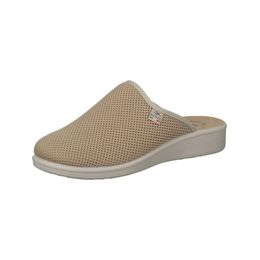 FlyFlot Clogs ohne Absatz, Pantoffeln, Komfort-Pantoletten in beige | Gr.: 42