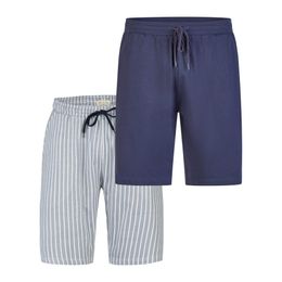 Phil & Co. Berlin Pyjamashorts Classics in streifen/dunkelblau | Gr.: L