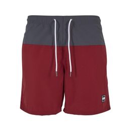 Urban Classics Herren Block Swim Shorts in brickred/darkshadow | Gr.: M