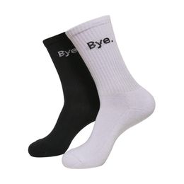 Mister Tee Unisex HI - Bye Socks short 2-Pack in black/white | Gr.: 47-50