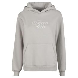 Mister Tee Angels Club Ladies Fluffy Hoody in lightasphalt | Gr.: L