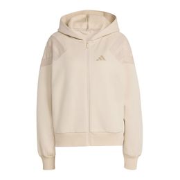 adidas Sportswear Athletic Zip-Up Hoodie 'FUTURE ICONS' female Beige size S