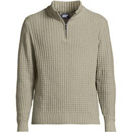 LANDS' END Chenille-Pullover mit Rei&szlig;verschluss, Herren,  Sonstige, Polyester/Nylon, by Lands' End
