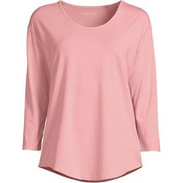 LANDS' END Flie&szlig;endes Shirt mit Ballettausschnitt, Damen,  Pink, Elasthan/Baumwoll-Mischung, by Lands' End