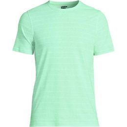 LANDS' END Kurzarm-Shirt aus Leinen/Baumwollmix, Herren,  Gr&uuml;n, Baumwolle/Leinen, by Lands' End