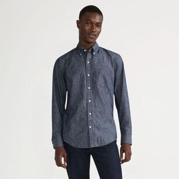 LANDS' END Chambray-Hemd, Herren,  Blau, Baumwolle, by Lands' End