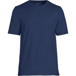 LANDS' END Super-T Kurzarm-Shirt, Classic Fit, Herren,  Blau, Baumwolle, by Lands' End