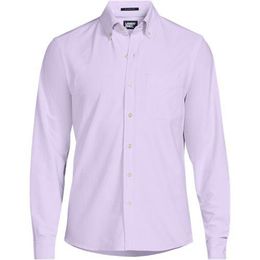 LANDS' END Langarm-Oxfordhemd, Classic Fit, Herren,  Lila, Baumwolle, by Lands' End