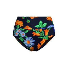 LANDS' END Bikinihose zum Umschlagen, High Waist,, Damen,  Blau, Elasthan/Nylon-Mischung, by Lands' End