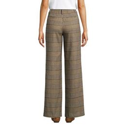 LANDS' END Weite Hose aus geb&uuml;rstetem Flanell, Damen,  Braun, Viskose/Polyester-Mischung, by Lands' End