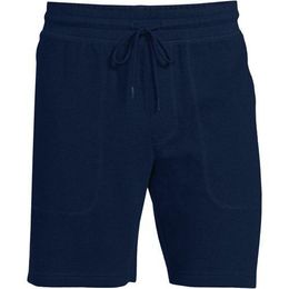 LANDS' END Sweat-Shorts mit Waffelstruktur, Herren,  Blau, Baumwolle, by Lands' End