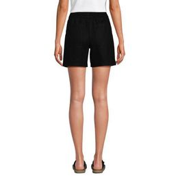 LANDS' END Leinen-Schlupfshorts, Damen,  Schwarz, Leinen, by Lands' End