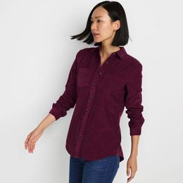 LANDS' END Boyfriend-Cordhemd, Damen,  Rot, by Lands' End
