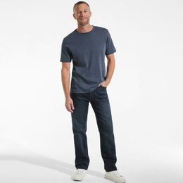 LANDS' END Supima Kurzarm-Shirt mit Rundhalsausschnitt, Herren,  Blau, Baumwolle, by Lands' End