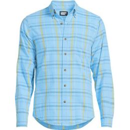 LANDS' END Feincordhemd, Herren,  Blau, Baumwolle, by Lands' End