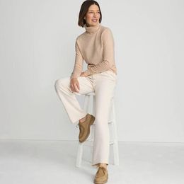 LANDS' END Merino-Rollkragenpullover, Damen,  Braun, Wolle, by Lands' End