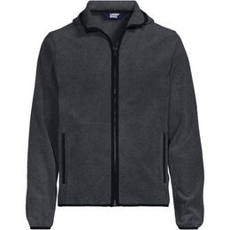 LANDS' END Fleece-Kapuzenjacke mit Zipper, Herren,  Schwarz, Polyester, by Lands' End