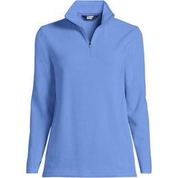 LANDS' END Anyweather Fleece-Pullover mit Rei&szlig;verschluss, Damen,  Blau, Polyester, by Lands' End