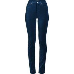 LANDS' END Slim Fit Samthose High Waist, Damen,  Blau, Baumwoll-Mischung, by Lands' End